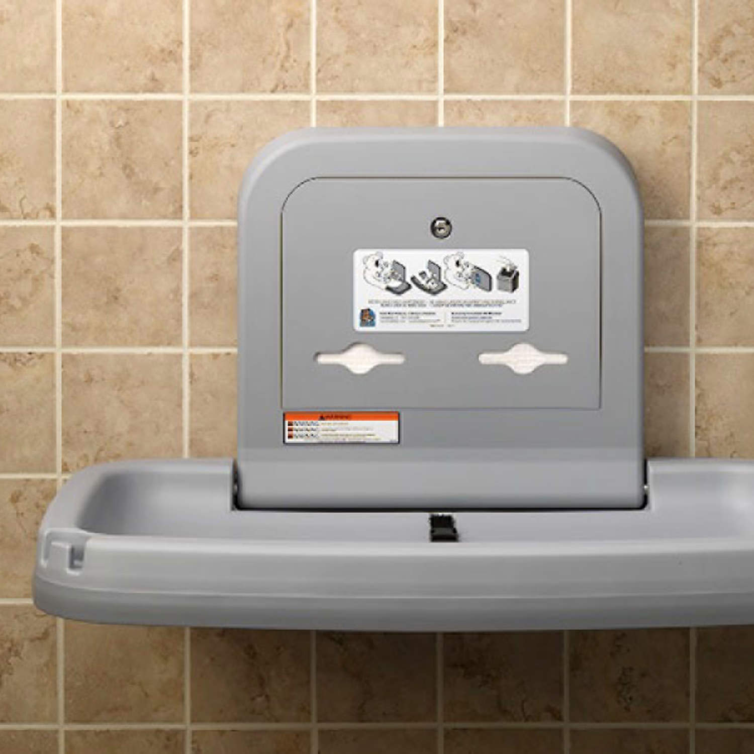 Koala Kare Wall Mounted Horizontal Baby Diaper Changing Station - Samrick