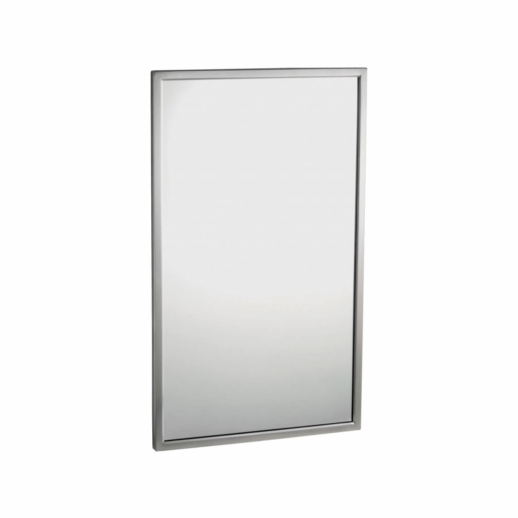 Glass Mirror with Stainless Steel Angle Frame - Samrick