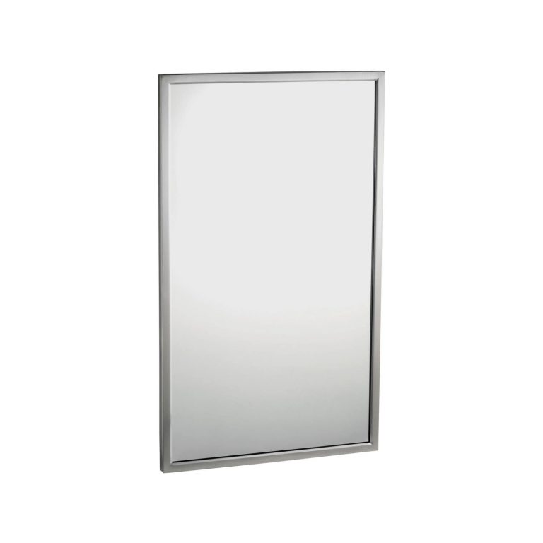 Glass Mirror with Stainless Steel Angle Frame - Samrick