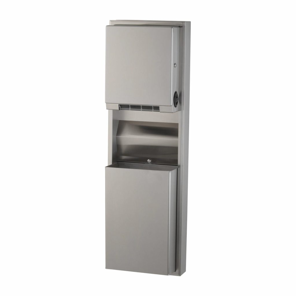 Surface Mounted Hand Roll Towel (HRT) Dispenser and Waste Bin - Samrick