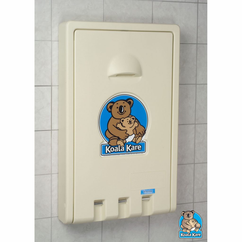 Koala Kare Wall Mounted Vertical Baby Diaper Changing Station - Samrick